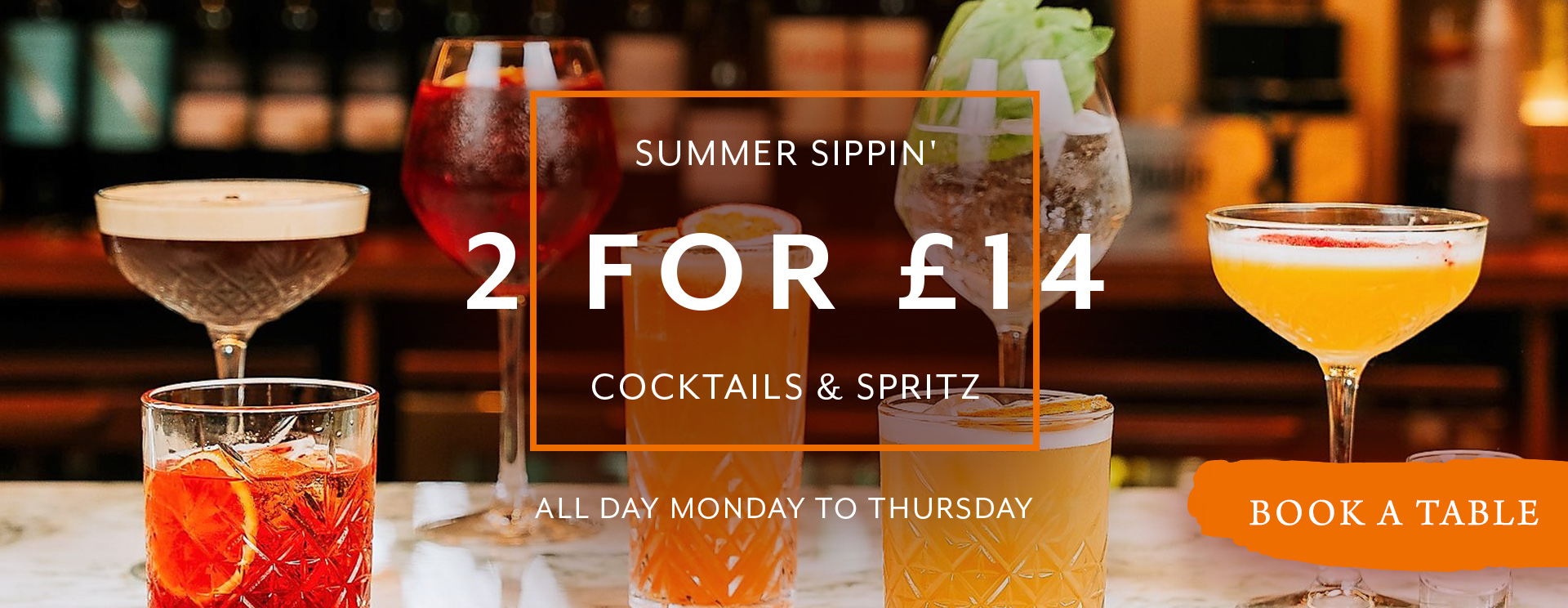 Our Drinks & Cocktails Menu at The Swan Broadway